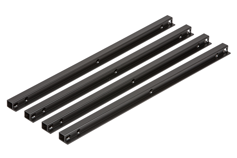 335346, Stang 560x30x20 4 stk aluminium malet sort RAL-9005 glans 10 ...